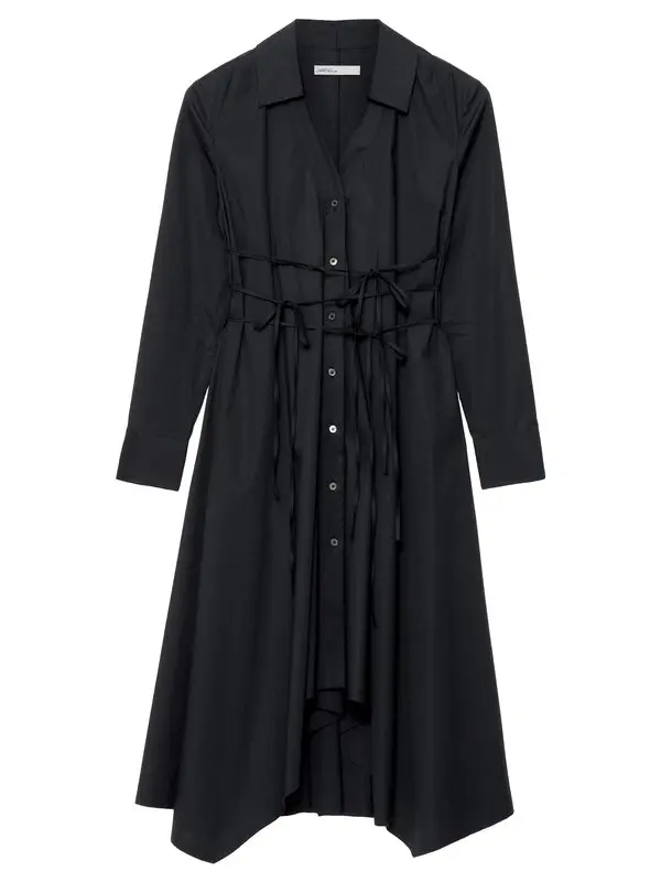 ALLSAINTS Marley Asymmetric Shirt Dress - Black