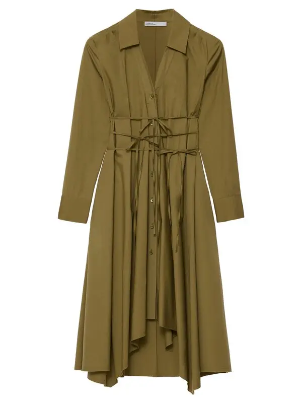 ALLSAINTS Marley Asymmetric Shirt Dress - Green