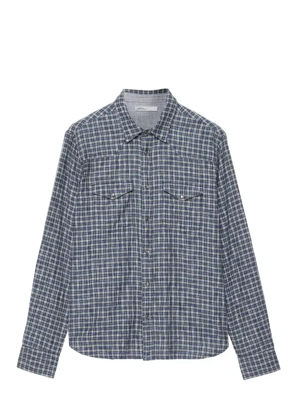 ALLSAINTS Court Regular-fit Double-faced Shirt - Blue