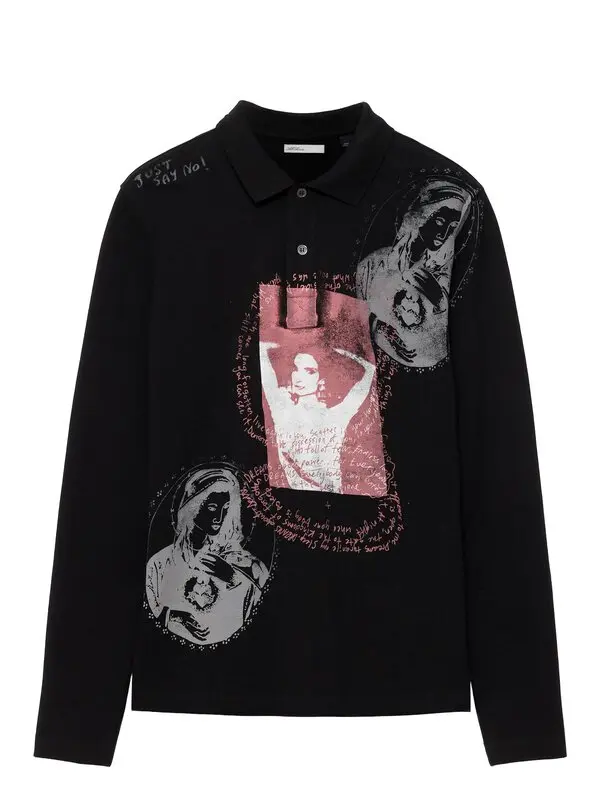 ALLSAINTS Dreams Long-sleeve Polo Shirt - Black