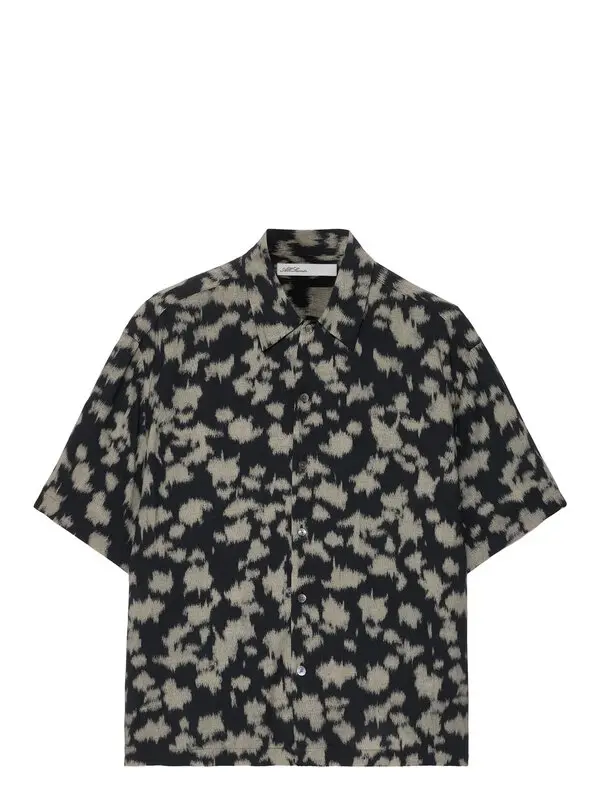 ALLSAINTS Leo Oversized Leopard-print Shirt - Black/grey