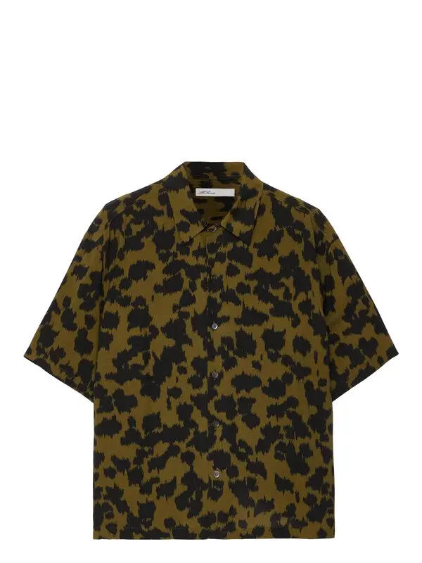 ALLSAINTS Leo Oversized Leopard-print Shirt - Green/black