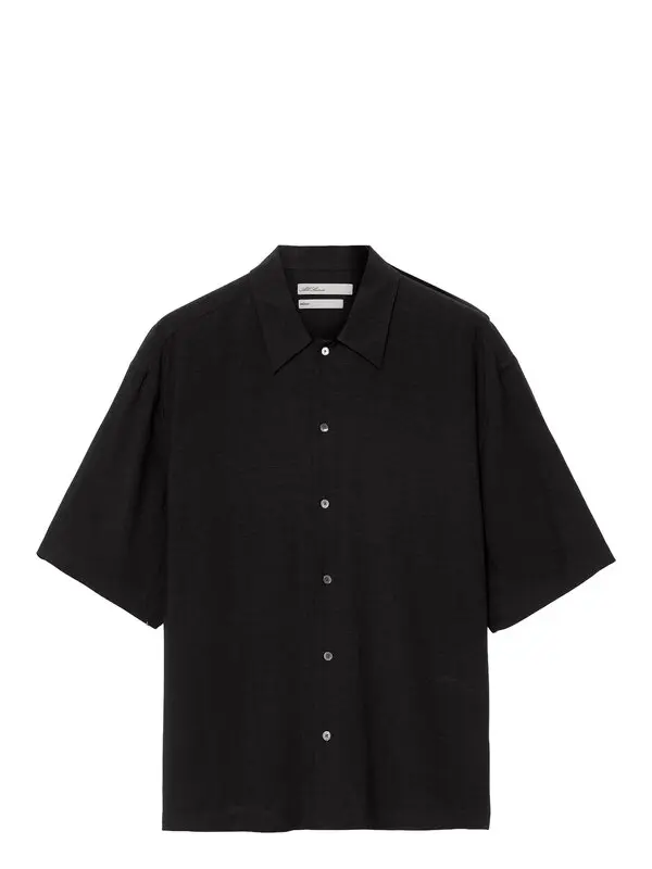 ALLSAINTS Archer Oversized Viscose Shirt - Black