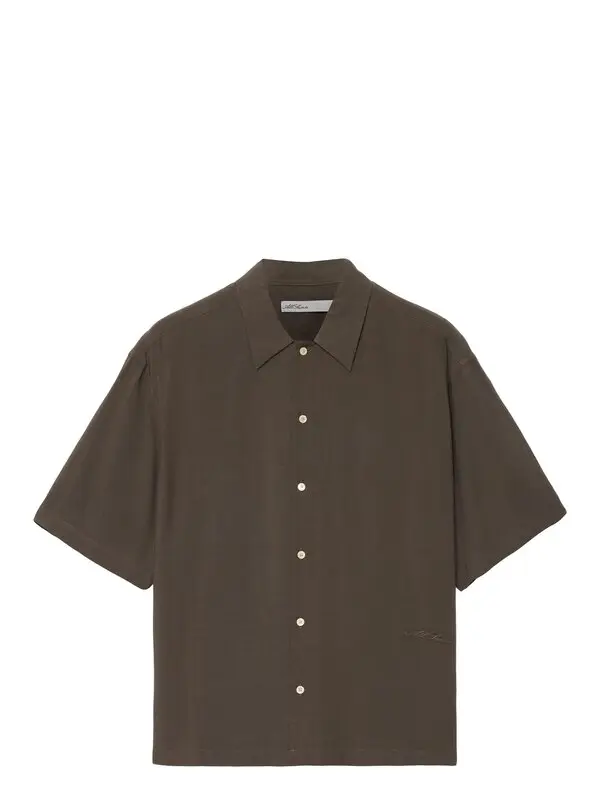 ALLSAINTS Archer Oversized Viscose Shirt - Olive