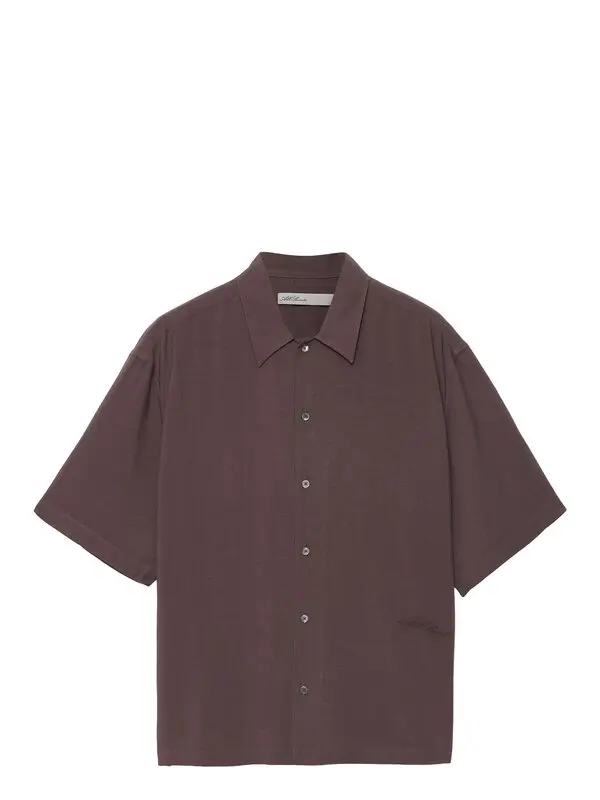ALLSAINTS Archer Oversized Viscose Shirt - Purple