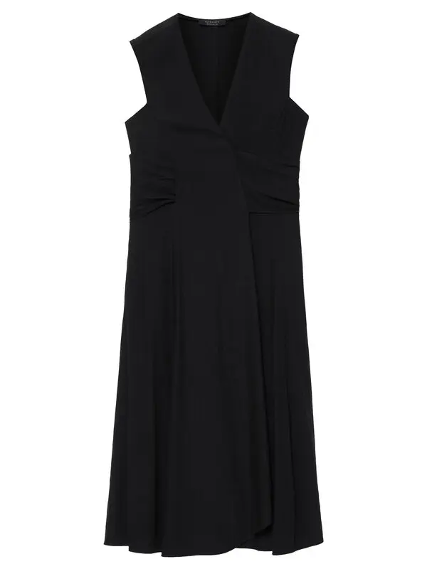 ALLSAINTS Jeanne Midi Wrap Dress - Black