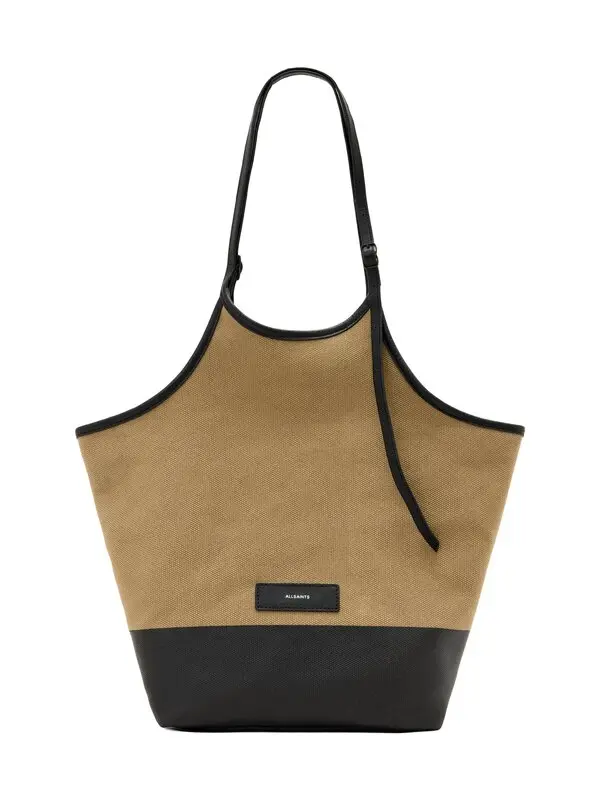 ALLSAINTS Siloh Canvas Magazine Tote Bag - Brown