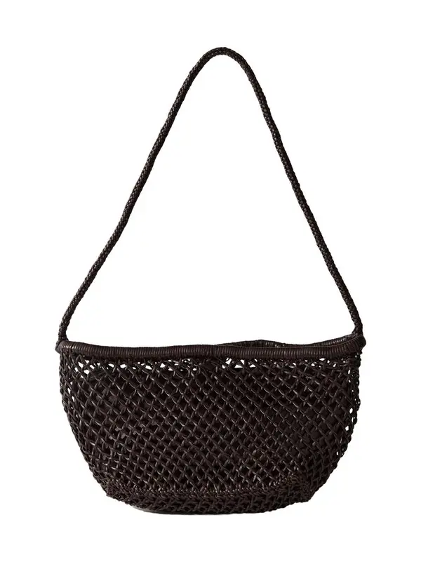 ST. AGNI Mesh Crescent Bag - Coffee