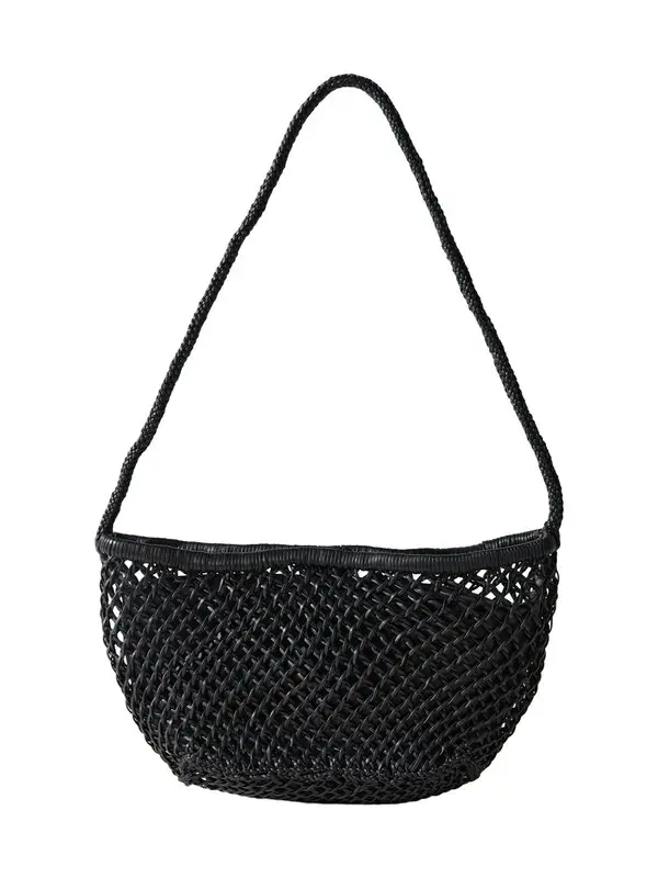 ST. AGNI Mesh Crescent Bag - Black