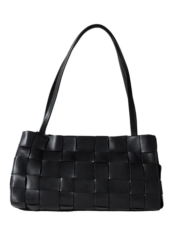 ST. AGNI Slim Woven Tote Bag - Black