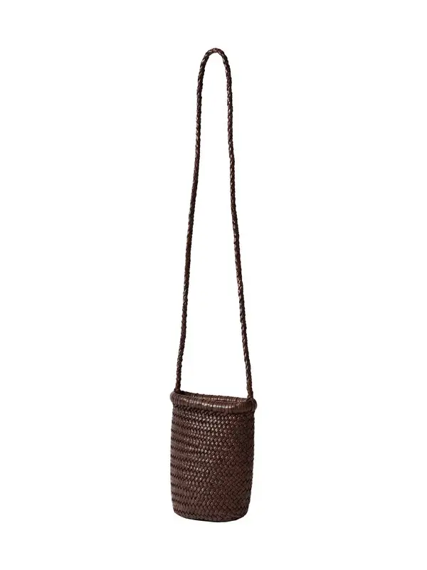 ST. AGNI Bagu Woven Sling Bag - Chocolate