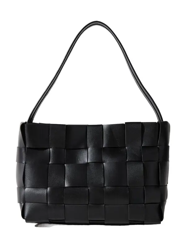 ST. AGNI Woven Mini Tote - Black