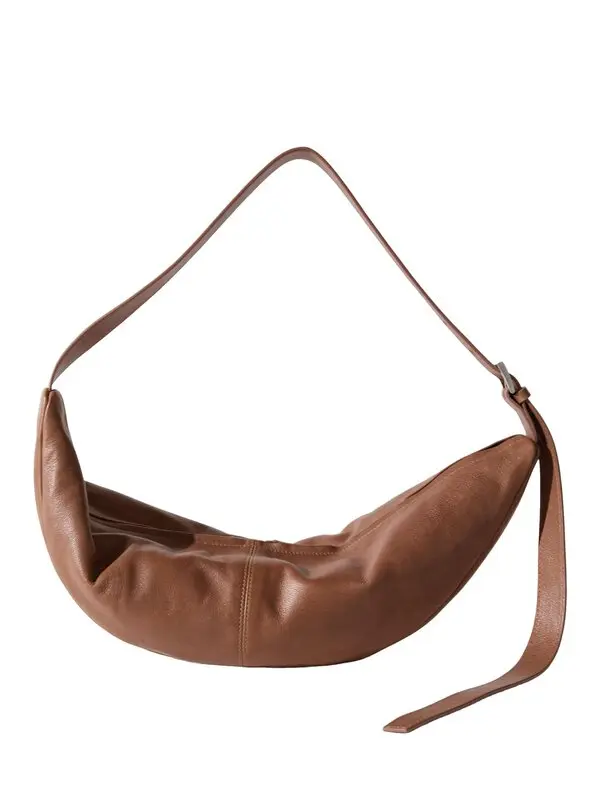 ST. AGNI Adjustable Slim Crescent Bag - Chestnut
