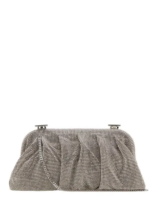 Benedetta Bruzziches Venus Rhinestone Mesh Crystal Bag - Silver