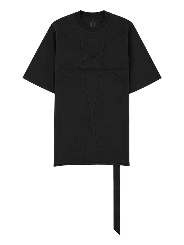 Rick Owens 100% Cotton T-shirt Made In Italy - Black
