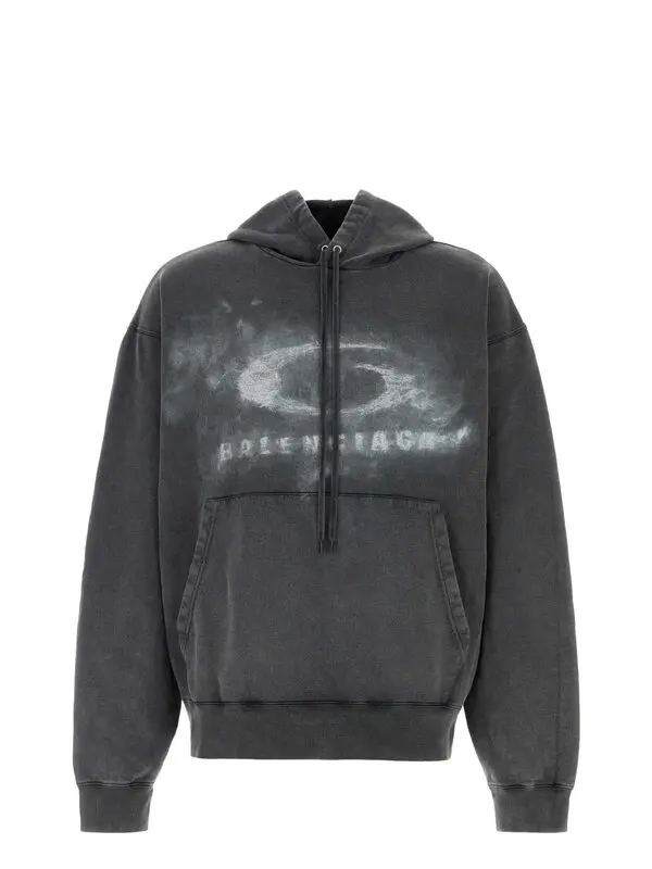 Balenciaga Oversize Cotton Sweatshirt - Grey
