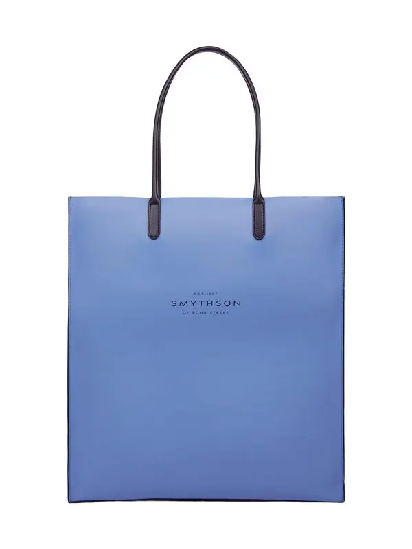 Smythson Mini Leather Tote Bag - Blue