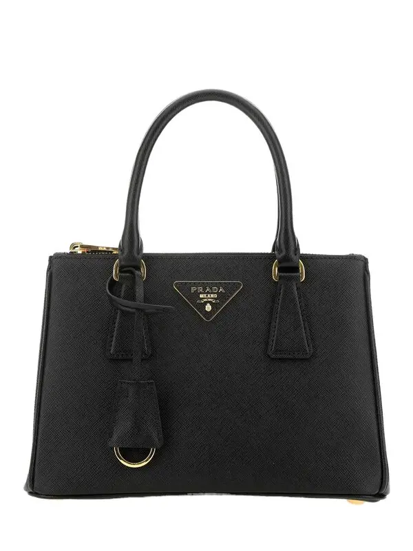 Prada Mini Galleria Leather Handbag - Black