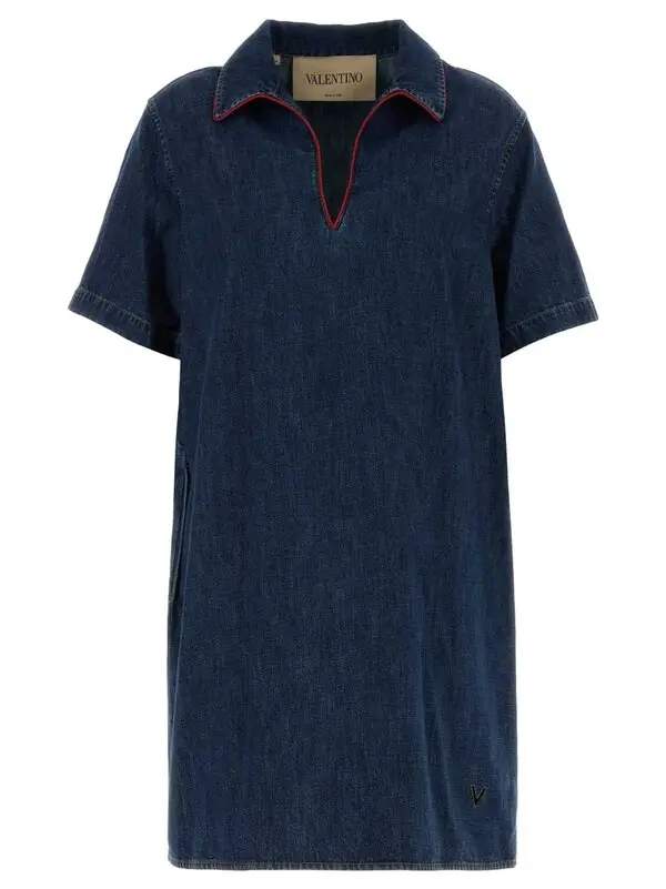 Valentino Garavani Denim Mini Dress - Blue