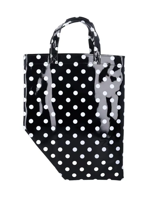 Comme Des Garçons Polka Dot Tote Bag - Black
