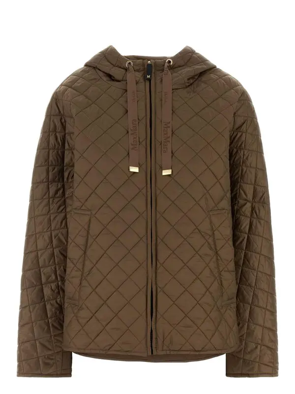MM THE CUBE Quilted Jacket With Silk-blend Padding - Brown