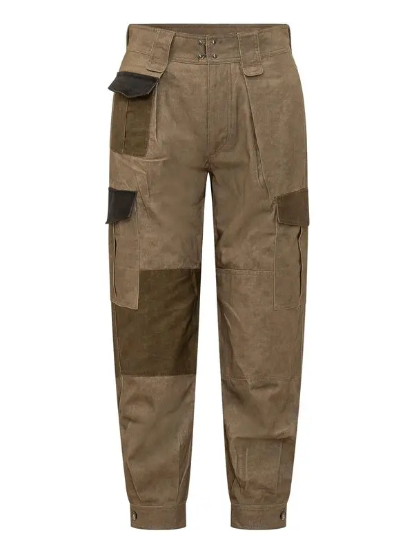 MARANT ETOILE Patchwork Cargo Trousers - Khaki