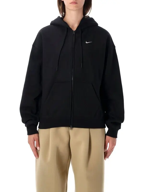 Nike Studio Fleece Oversized Zip Hoodie - Nero