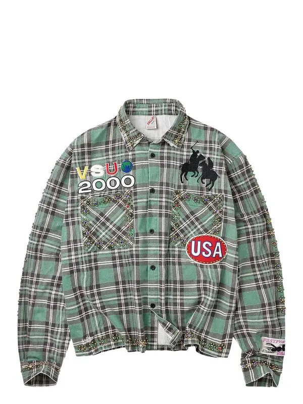 VALE FOREVER Jade Flannel Shirt - Blue