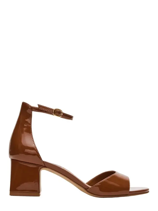 Steve Madden Izara Block Heel Sandals - Cognac
