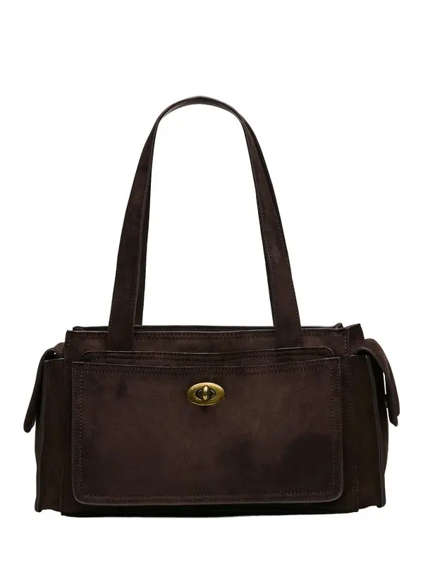 Steve Madden Utility Satchel Bag - Chocolate