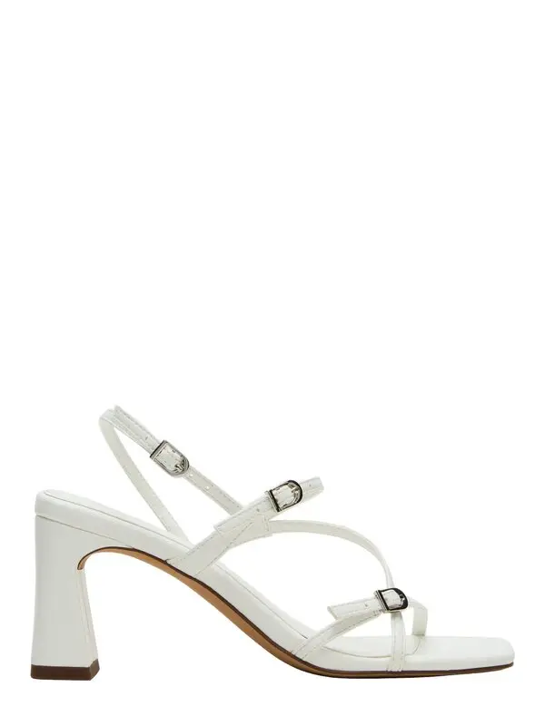 Steve Madden Vantage Strappy Square-toe Heels - White