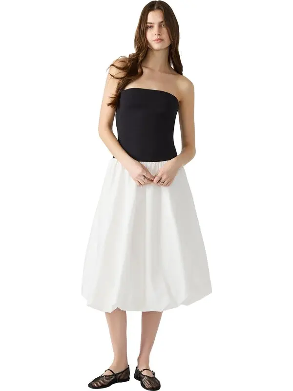 Steve Madden Oliver Strapless Bubble Midi Dress - Smoke
