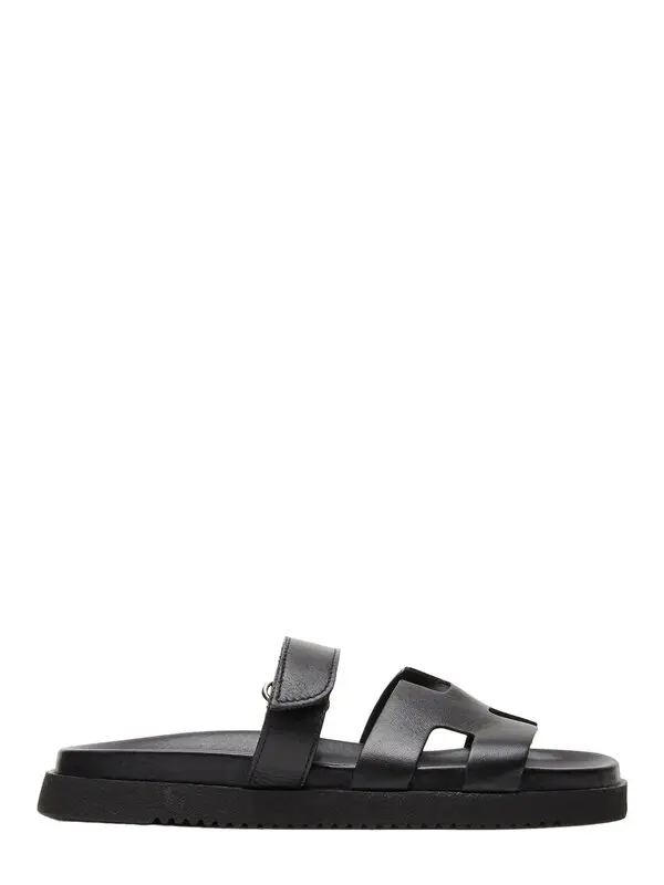 Steve Madden Mayven Flatform Slide Sandals - Black