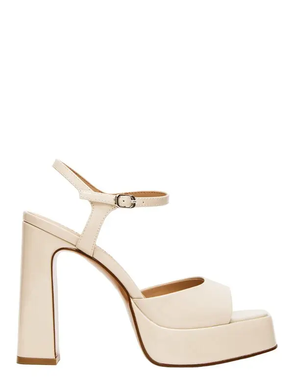 Steve Madden Liandra Platform Block Heels - Bone