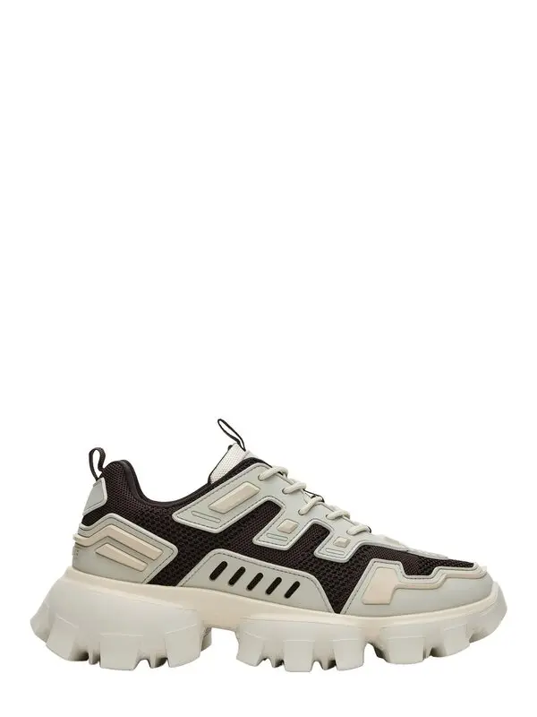 Steve Madden Ponce Lace-up Sneakers With Exaggerated Platform - Cream Multi