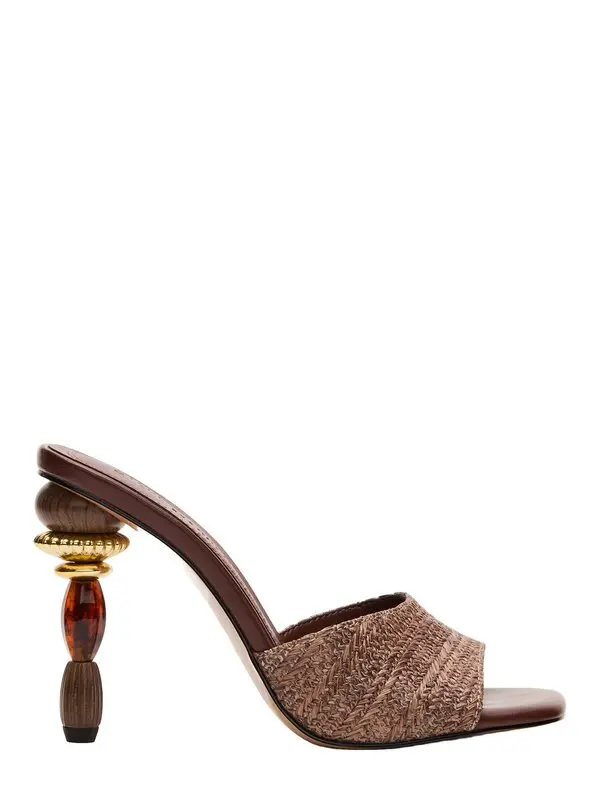 Steve Madden Sia Mule Heels With Sculptural Heel - Brown