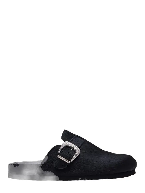 Steve Madden Buckled Slip-on Clogs - Black
