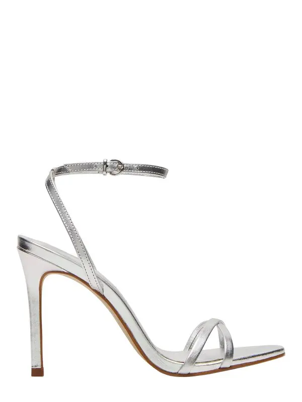 Steve Madden Jypsey Strappy Stiletto Heels - Silver