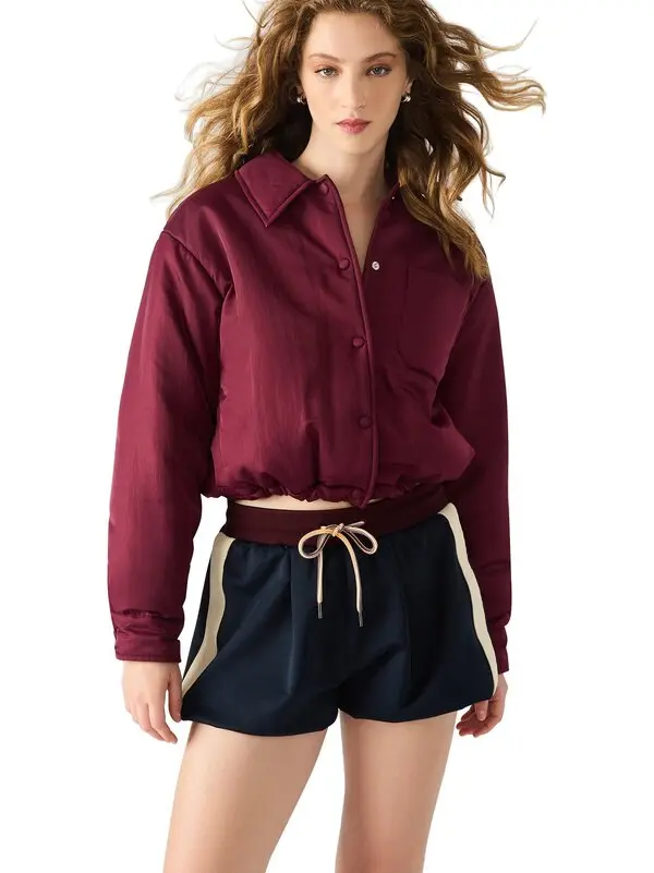Steve Madden Selma Jacket Padded Button-up - Wine