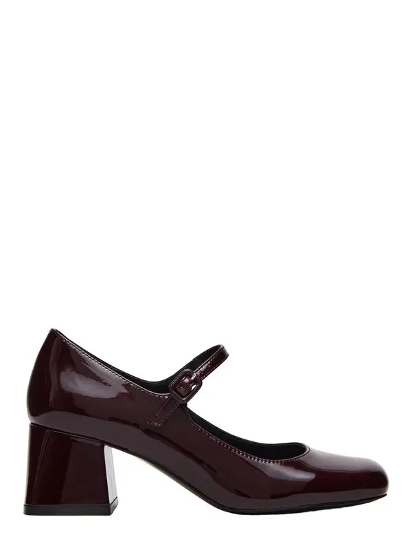 Steve Madden Darcey Block Heel Mary Jane Loafers - Wine