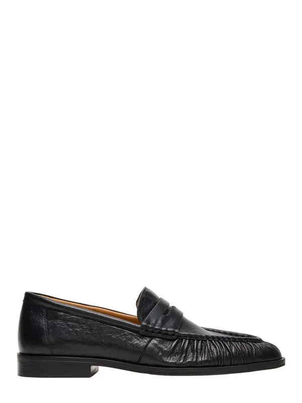 Steve Madden Quincey Leather Slip-on Loafers - Black