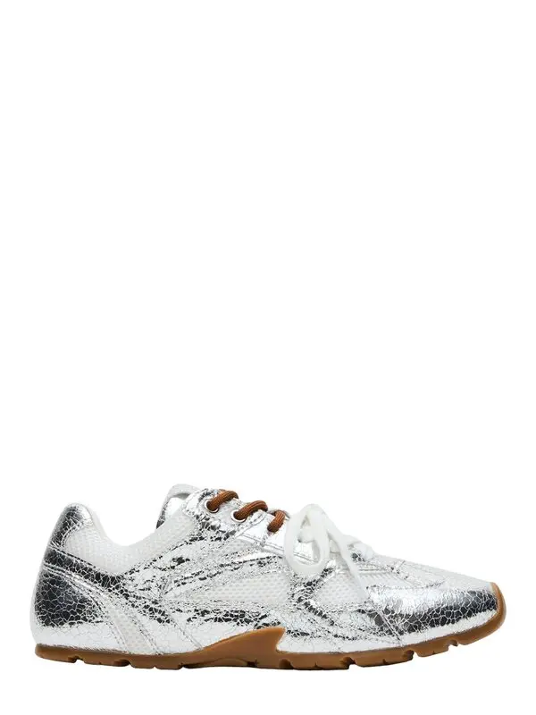Steve Madden Aziel Lace-up Low-top Sneakers - Silver