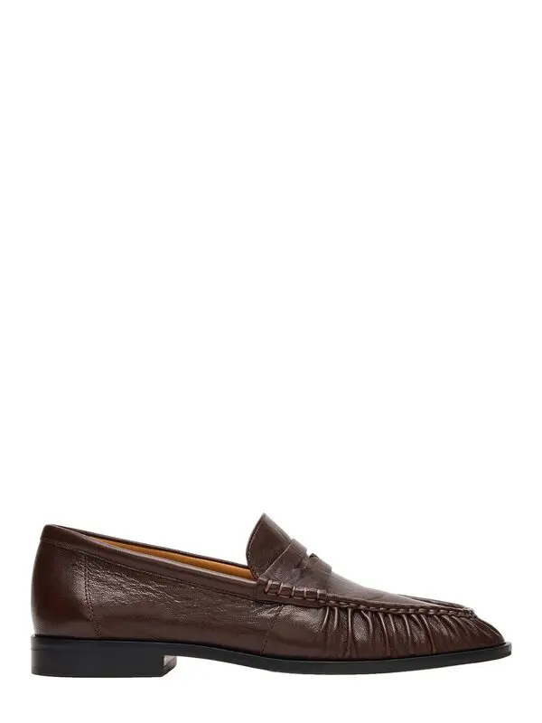Steve Madden Quincey Leather Loafers - Brown