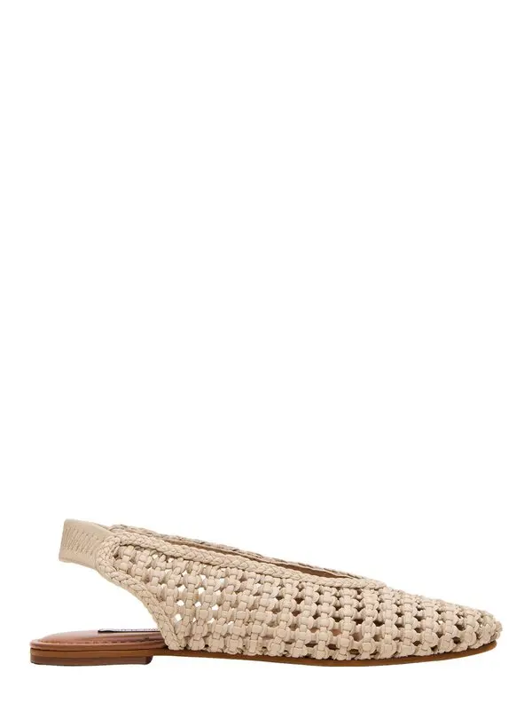 Steve Madden Rumi Woven Ballet Flats - Bone