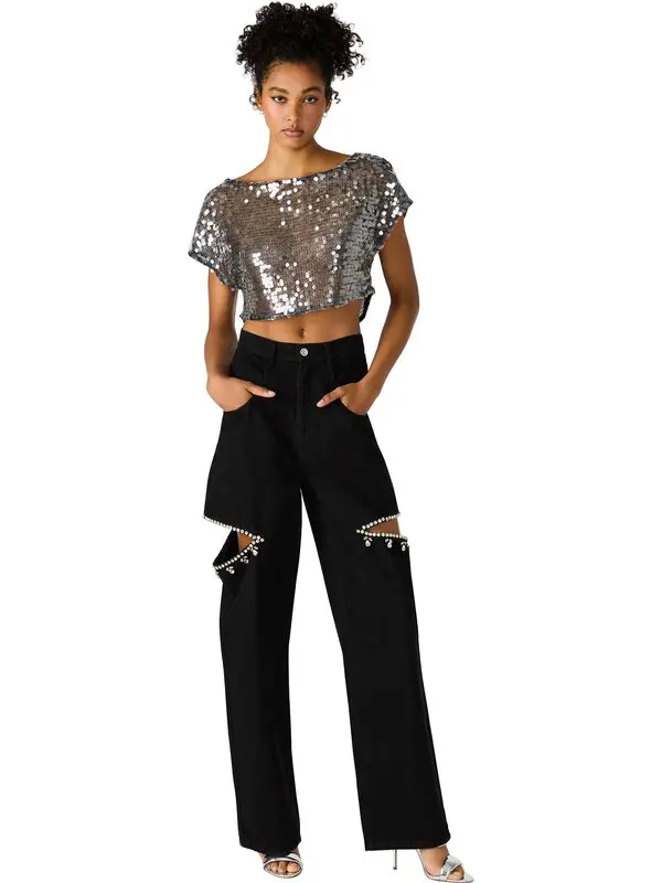 Steve Madden Ayla Jean Straight Leg - Black