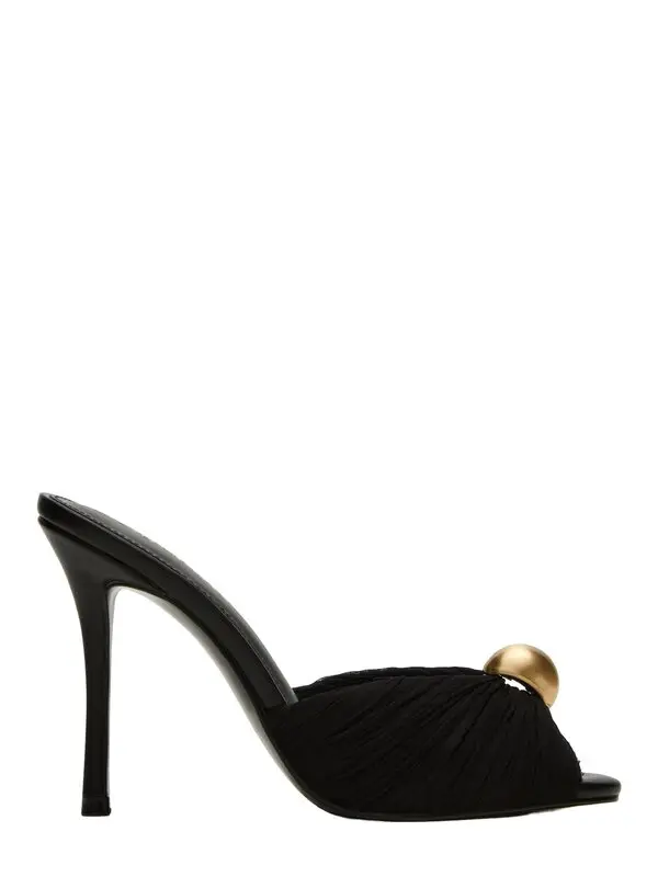 Steve Madden Priya /gold Mule Heels - Black