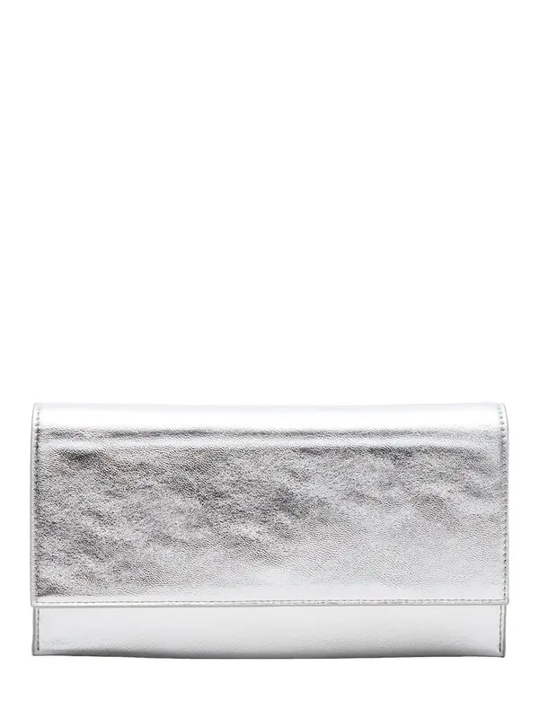 Steve Madden Juliana Clutch With Chain Strap - Silver