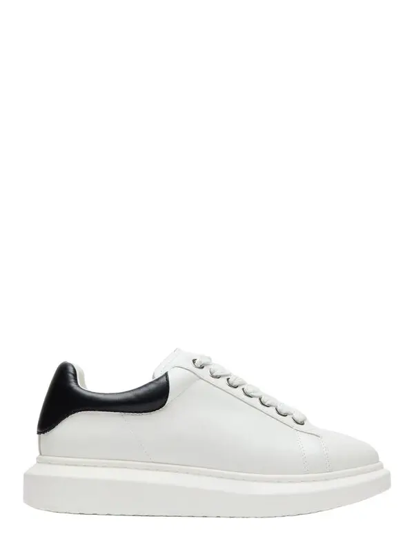 Steve Madden Low Top Platform Lace-up Sneakers - White Multi