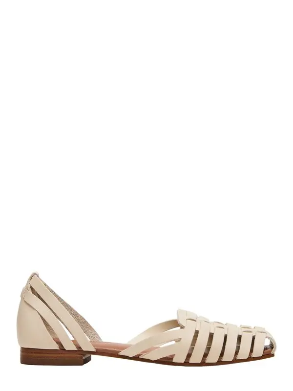 Steve Madden Medlin Square Toe Flats - White