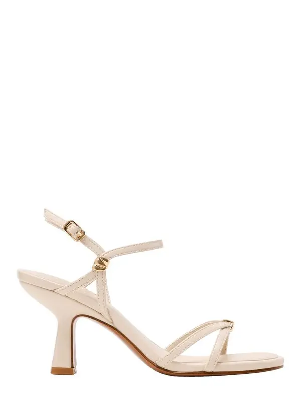 Steve Madden Posy Strappy High Heel Sandals - Bone